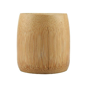 NITRIP Natural Pure Bamboo Tea Cup Handmade No Paint Eco-Friendly Home Water Cups(M)