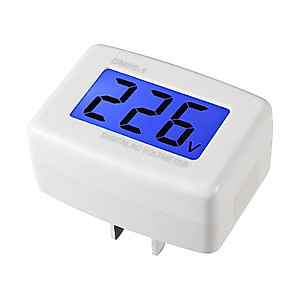 MELIFE 4pcs Voltage Test Monitor, Plug AC 80-300V LCD Digital Voltage Meter, 110V 220V Voltage Panel Power Volt Test Monitor Gauge Meter.