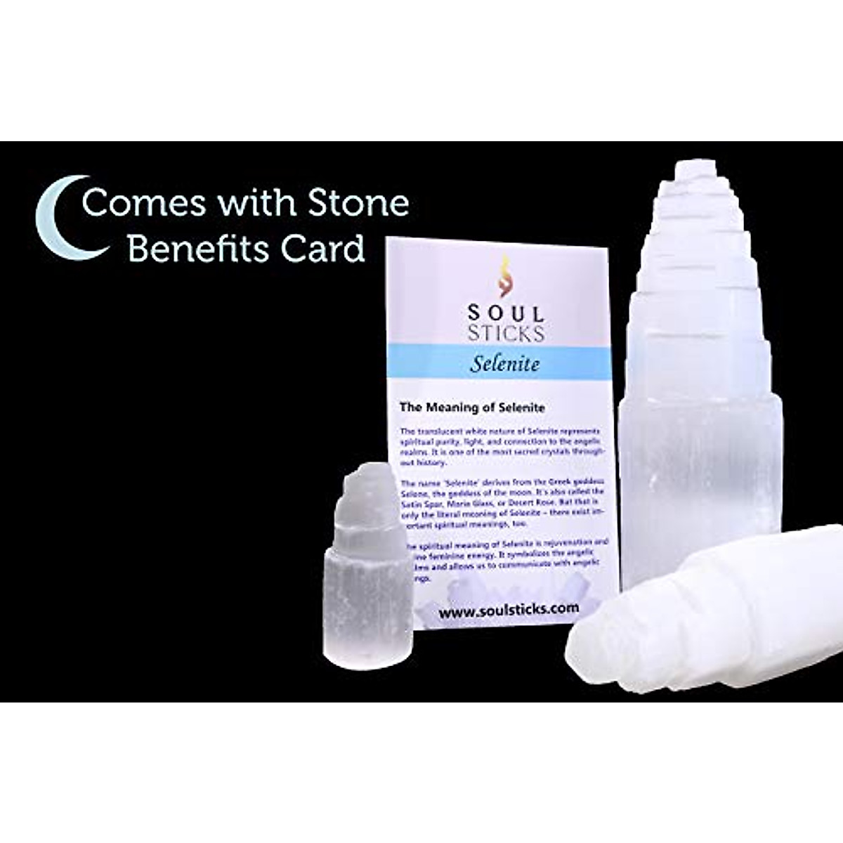 Selenite Crystal Towers for Reiki, Healing, and Energy Charging | Made in Morocco | Selenite Iceberg Charging Towers Crystal Skyscraper (4 Inch (Pack of 1))