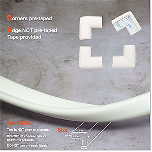 21ft Edge 4 Corners - Bundle & Save - RovingCove HeftyFit Edge Guard (6ft Edge Only, Oyster White) + RovingCove HeftyFit Edge Corner Guards (15ft Edge 4 Corners, Oyster White)