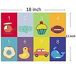 Youngever 80 Disposable Placemats Table Topper, Extra Sticky (4 Sides) Adhesive Peel and Stick Strip Disposable Mats for Kids Toddlers Baby Children, 18 Inch x 12 Inch Kids Safe (Animal)