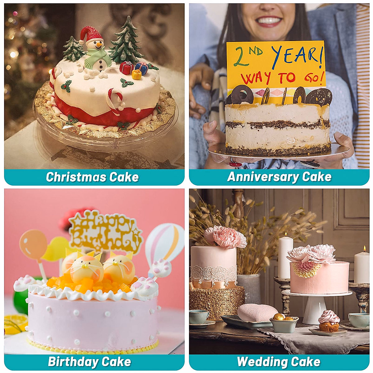 TeamFar 6/8 / 9 Inch Cake Pan, Stainless Steel Round Baking Pan for Cake Brownie Lasagna, Non-Toxic & Heavy Duty, 3” Deep Wall & One Piece, Smooth & Dishwasher Safe-Set of 3