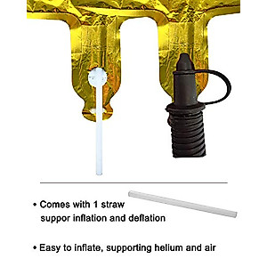 AULE 40 Inch Large 25 Number Balloons Gold, Big Foil Number Balloons, Giant Helium Happy 25th Birthday Party Decorations for Man and Women, Huge Mylar 52 Anniversary Party Supplies