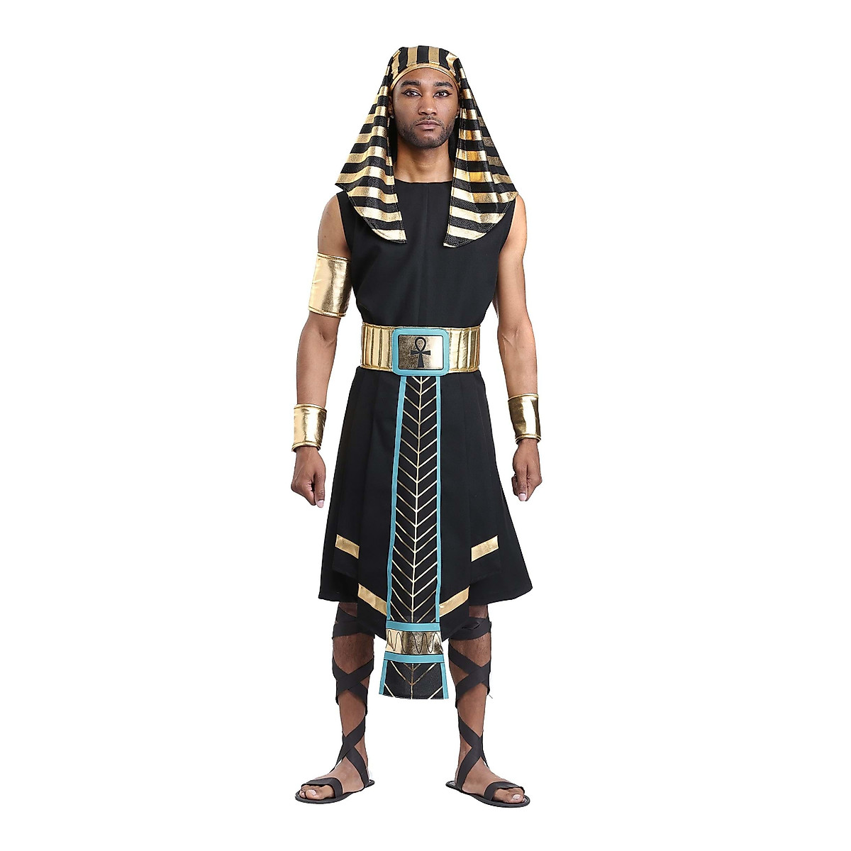 Fun Costumes Dark Pharaoh Costume - Plus Size Adult Egyptian Outfit - 2X - Black