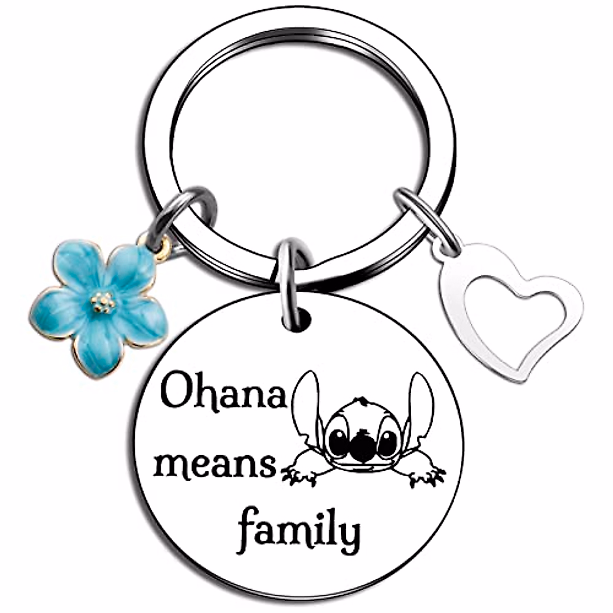 Ibiwe Li lo and sti tch gifts for girls women ohana means family sti tch stuff Womens Stocking Stuffers for Her Teen Girl Cute Keychain
