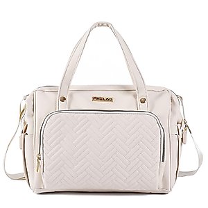 FHELAD Diaper Bag Tote, Leather Hospital Bag Essentials for Mom, Maternity Baby Bags with Enough Space