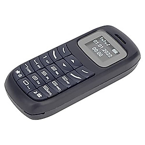 Mini Button Phone, Multifunction Unlocked Mobile Phone Music Player 0.66inch Screen Dual SIM Card Dual Standby for Music for Students for Pregnant Woman (Blue)