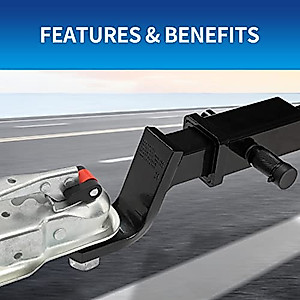 METOWARE Keyed Alike Trailer Hitch Locks & Coupler Lock Set, 5/8" Dia 3-1/2" Long Hitch Lock Fits Class III IV Receiver, Dia 1/4" Trailer Coupler Lock with 3/4" Inch Span Fits Latch-Type Couplers