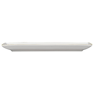 Le Creuset Noël Collection Stoneware Rectanguar Hostess Tray, White with Gold Rim