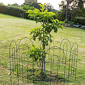 MTB Green Garden Border Folding Fence Lawn Yard Fence 24 Inch x 10 Feet,Pack of 5 set, Overall Length 50 Feet,Landscape Panel,Folding Patio Fences Flower Bed Pet Barrier Section Panel Decorative Fence