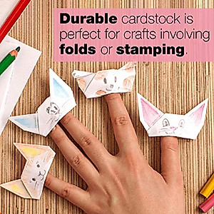 Springhill White 8.5” x 11” Cardstock Paper, 90lb, 163gsm, 250 Sheets (1 Ream) – Premium Lightweight Cardstock, Printer Paper with Smooth Finish for Greeting Cards, Flyers, Scrapbooking – 015101R