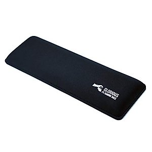 Glorious Wrist Pad/Rest - Compact - Black - Mechanical Keyboards, Stitched Edges, Ergonomic | 12x4 inches | 25mm/1in Thick (GWR-75) Compact (Black)