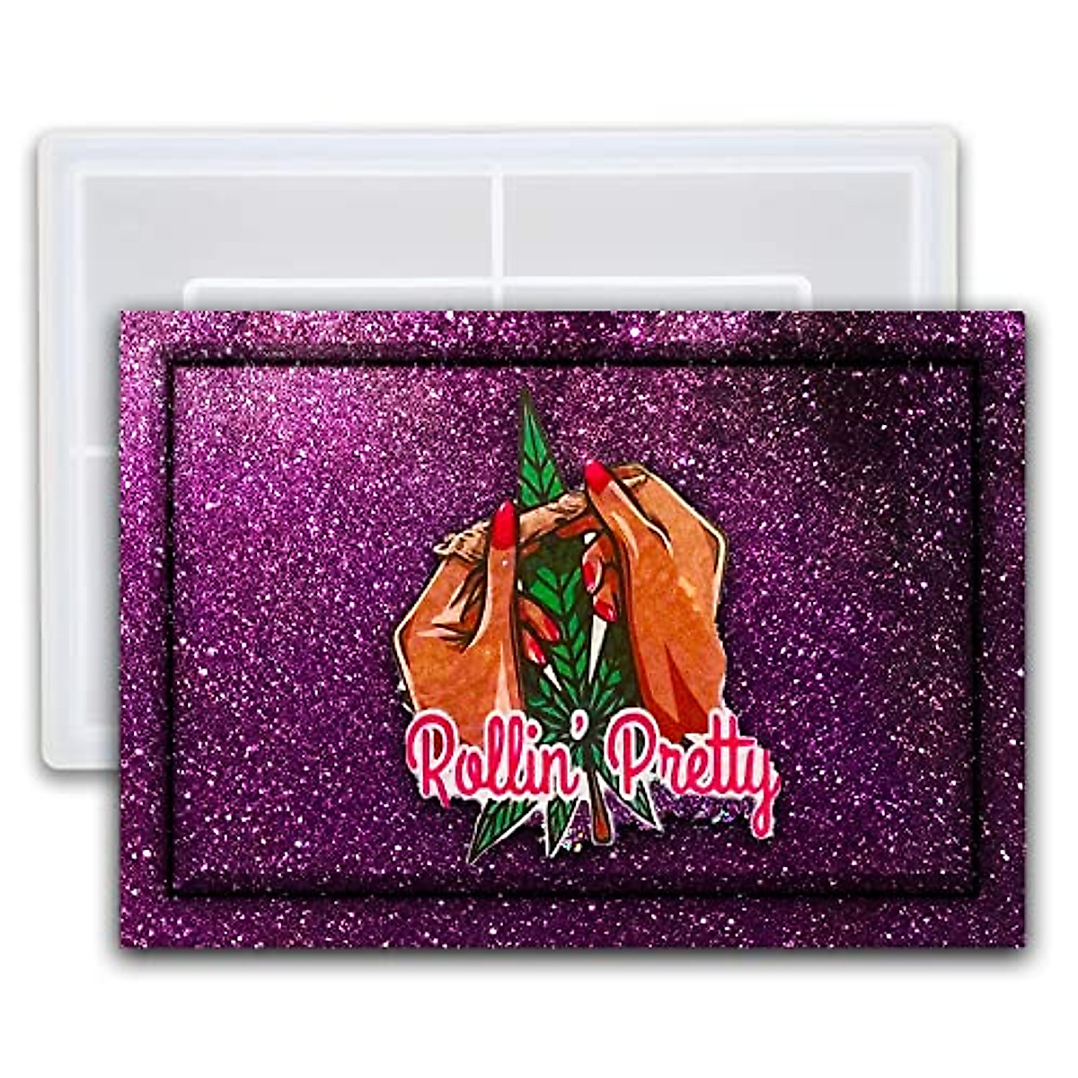 Vusnud Rolling Tray Resin Mold, Resin Rolling Tray Mold, Large Silicone Epoxy Resin Mold Tray, Epoxy Molds for Resin Casting