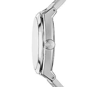 Fossil Men's Everett Quartz Stainless Steel Three-Hand Watch, Color: Silver/Yellow (Model: FS5985)