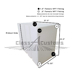 Class A Customs | 42 Gallon RV Concession Fresh Water Tank with Plumbing Kit & 12 Volt Water Pump | T-4200-BPK-PUMP