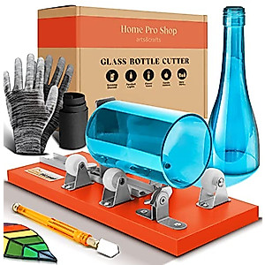 Home Pro Shop Premium Glass Bottle Cutter Kit - DIY Glass Cutter for Bottles - Beer & Wine Bottle Cutter Tool with Safety Gloves & Accessories