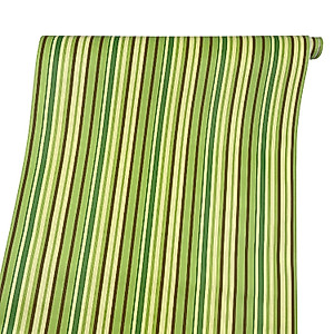 Yifely Peel & Stick Shelf Liner Removable Furniture Paper for Covering Apartment Old Cabinets Drawers, Green Stripes, 17.7 Inch by 9.8 Feet