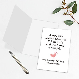 Funny New Job Congrats Card for Bestie, Coworker Leaving Farewell Card, Be Fabulous Somewhere Else