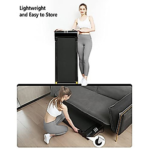 Under Desk Treadmill - 2 in 1 Walking Pad Treadmill of Compact Space, 2.5HP Quiet Desk Treadmill with Remote Control, LED Display, Portable Treadmill for Home Office…