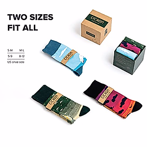 Cicada Dress Socks – 3-Pair Organic Cotton Socks for Men and Women