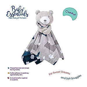 Minky Animal Snuggler Lovey Blanket for Kids, Babies, Boys, Girls, Gender Neutral Security Blanket with Stuffed Animal (Beloved Snowcap Bear)