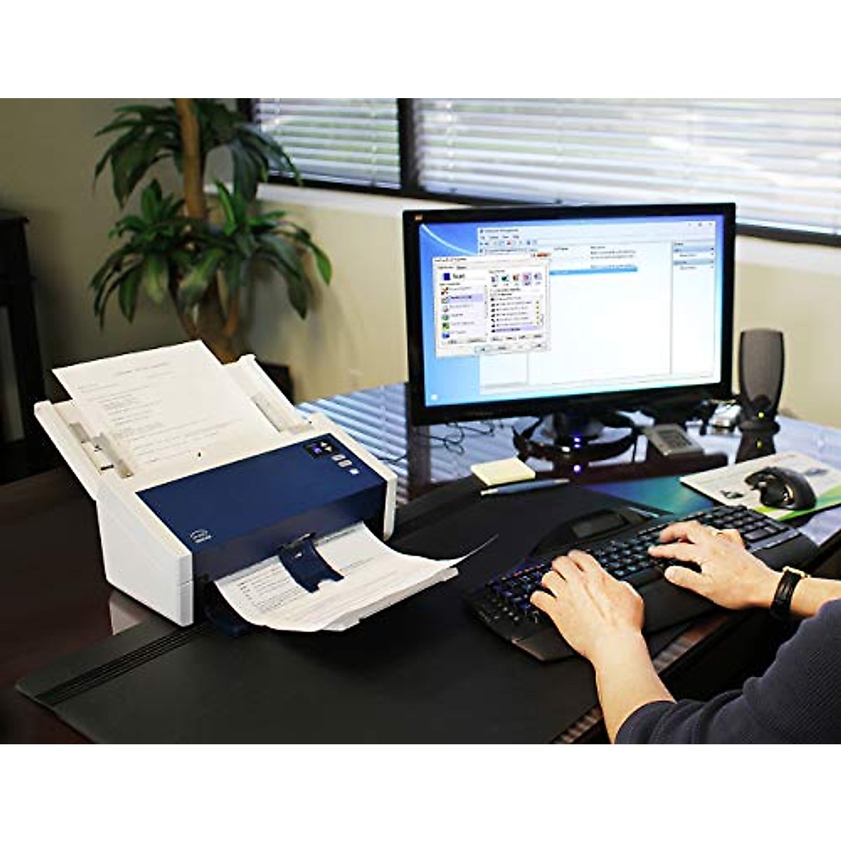 Visioneer Xerox DocuMate 6440 Duplex Document Scanner for PC and Mac, Automatic Document Feeder (ADF), white & navy (XDM6440-U)