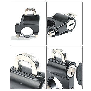 Zlirfy Motorcycle Helmet Lock - Anti-Theft Security Lock with 2 Keys, Aluminum Alloy 22mm-26mm, Tamper-Proof for Motorbike, Scooter, Street Bike