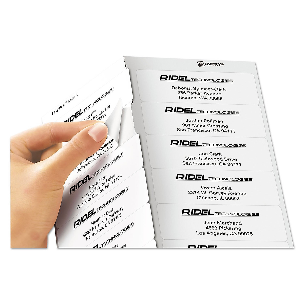 Avery 5262 Easy Peel Mailing Address Labels, Laser, 1-1/3 x 4, White, 350/Pack