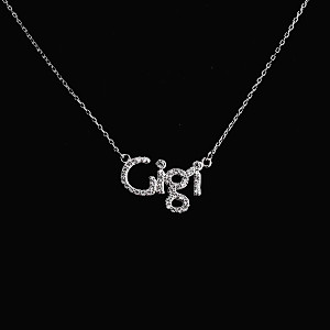 ENSIANTH Gigi Necklace Grandma Jewelry Mother's Day Gift Gigi Letter Necklace Nana Mimi Gigi Gift Family Jewelry (Gigi necklace SC)