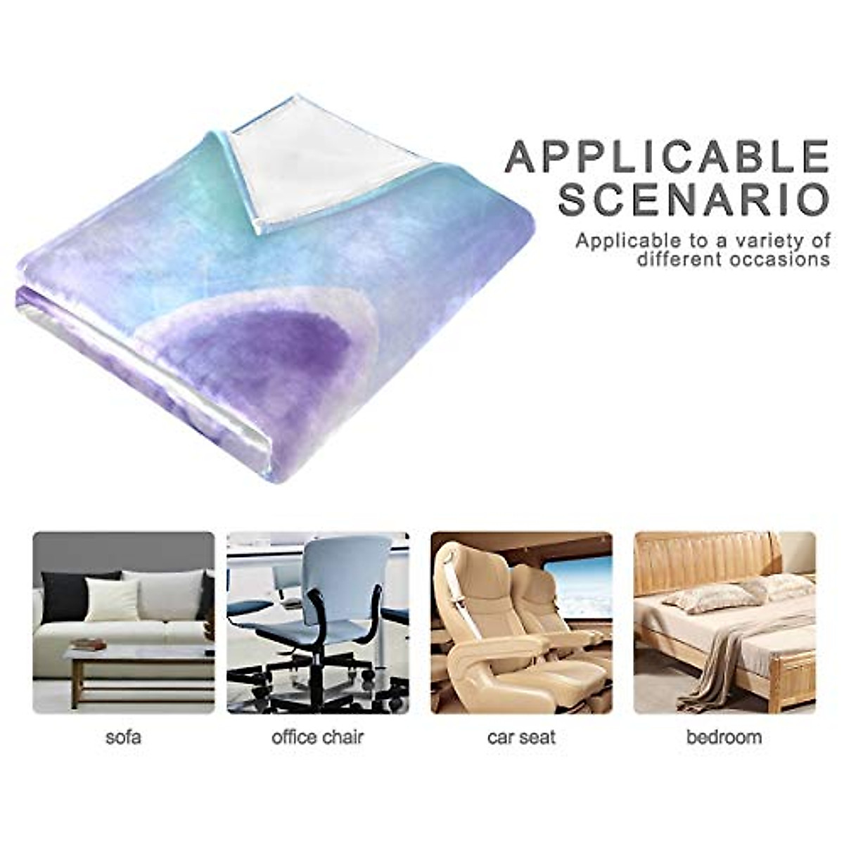 Angel Wings Plush Throw Blankets Purple Summer Blanket for Bed Couch and Living Room Suitable 50x60inch 2040278