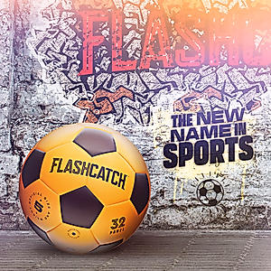 FlashCatch Light Up Soccer Ball - Glow in The Dark - NO 5 - Sports Gear Easter Gifts for Boys & Girls 8-15+ Year Old - Kids, Teens Gift Ideas - Cool Boy Toys Ages 8 to 15 Glowing Night Activity