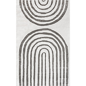 nuLOOM Sena Modern Rainbow Area Rug, 9x12, Light Grey
