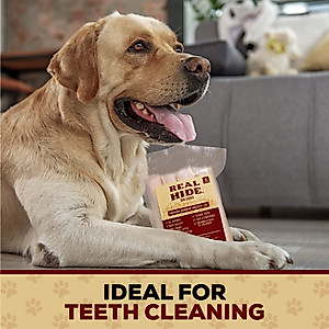 Real Hide | All Natural Dog Chew Treats - Premium Rawhide Rolls, 9-10 Inch - Long Lasting Grass Fed Free Range Beef Hide - Medium/Large Dogs - 4 Count