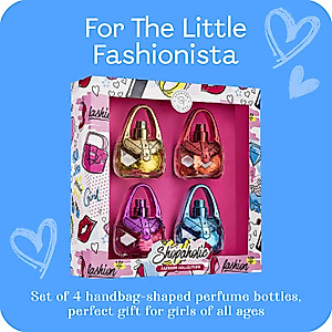 SCENTED THINGS Shopaholic Perfume Set for Teen Girls, Kids Perfume for Girls 8-12 & Teens, Fashion Collection 4 Handbag-Shaped Perfume Spray Bottles