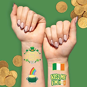 xo, Fetti St Patricks Day Decorations Tattoos - 50 styles | Shamrock Supplies, Kiss Me I'm Irish Party, Leprechauns