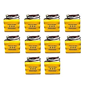 3.6V 700mAh 900mAh NiCad Exit Sign Battery Emergency Lighting (10 Pack) Lowes 253799 and Lowes OSA230 Unitech 6200RP Unitech AA900MAH Unitech LEDR-1