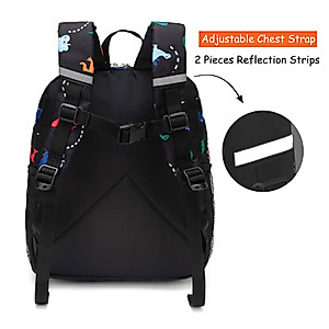 JinBeryl 15 Inch Toddler Backpack Boys, Kids Backpack for Preschool or Kindergarten, Cartoon Truck Black