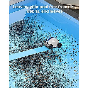 WYBOT 2023 Premium Cordless Robotic Pool Cleaner, Automatic Pool Vacuum with Powerful Suction, LED Indicator, Last 90 Mins, Self-Parking, Ideal for Above/In-Ground Flat Pools up to 40 Feet-Osprey 300