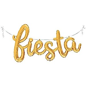 Betallic 53" Fiesta Gold Script Foil Balloon