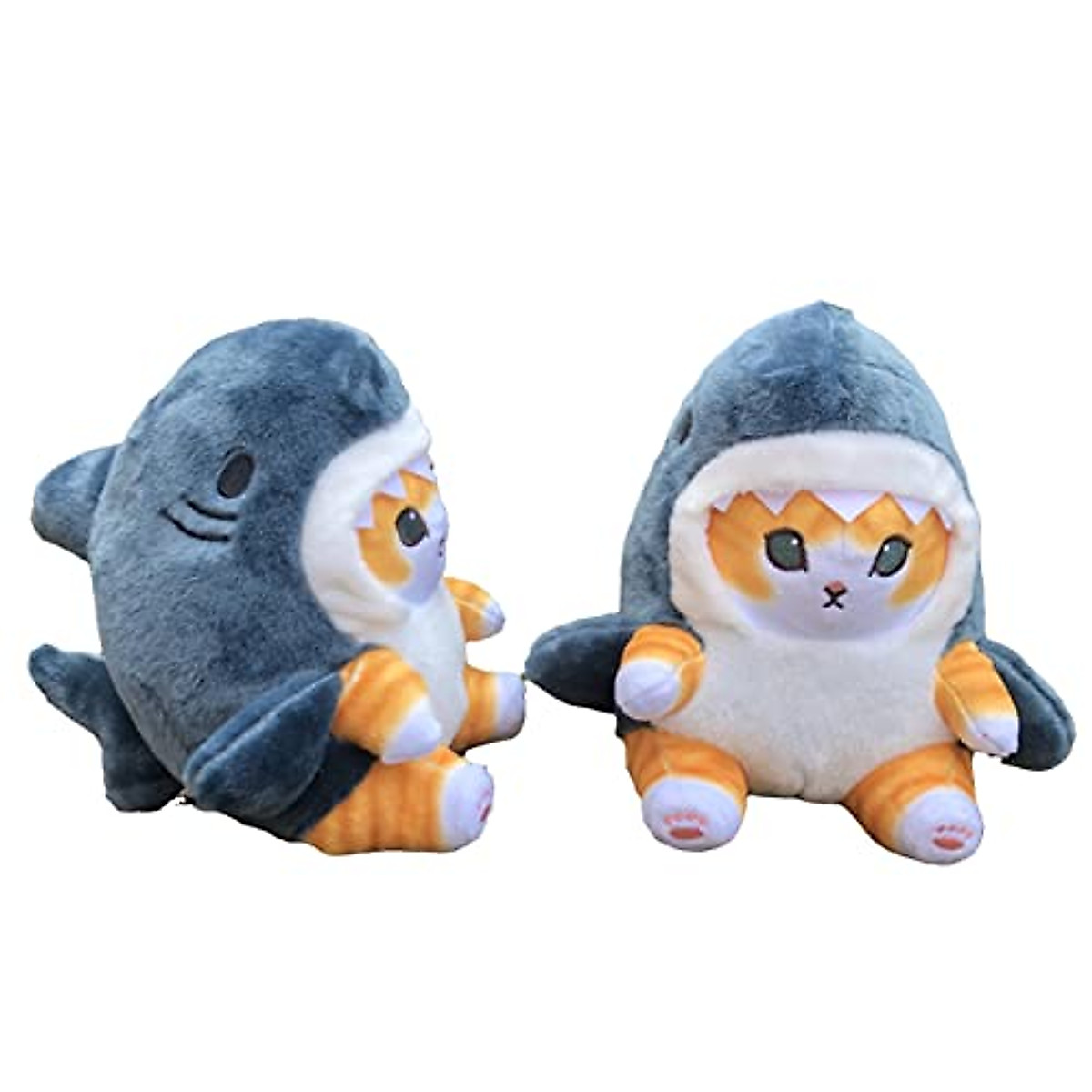 8.1'' Shark Cat Funny Cute Stuffed Animal Doll ，Shark Cat Plush Toy