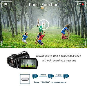ORDRO 4K Video Camera Camcorder AC5 UHD Camcorder with 12x Optical Zoom 3.1" IPS HD 1080P 60FPS Digital WiFi Vlog Camera Camcorder with Microphone, Video Light, Wide Angle Lens and 64G SD Card
