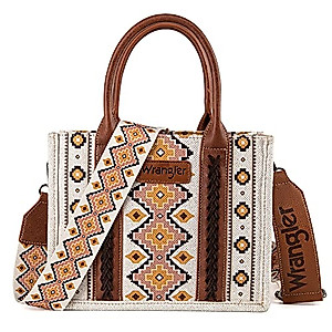 Wrangler Tote Bag for Women Western Shoulder Purses Boho Aztec Satchel Hobo Handbags with Guitar Strap WG2202-8120SCF