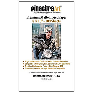 8" x 10" Premium Arctic Matte Inkjet Photo Paper - 100 Sheets