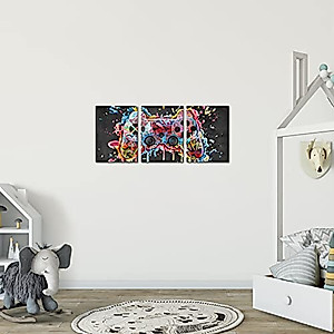 HOMEOART Gamer Wall Decor Game Room Decor Abstract Gamepad Painting Boys Bedroom Playroom Wall Decor Framed Gallery Wrap (12"x16"x3 Panels)