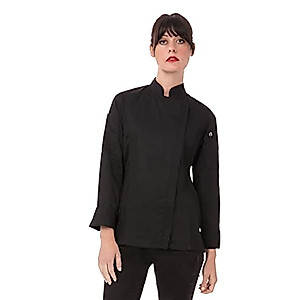 Chef Works Women's Hartford Chef Coat, Black, Medium