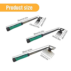 XieJY Gardening Hand Weeder Tools, 2025 New Weeding Artifact Uprooting Weeding Tool Manganese Steel Weed Puller, Dual Purpose Weeder Manual Weed Tool for Lawn and Garden (5 Tines)