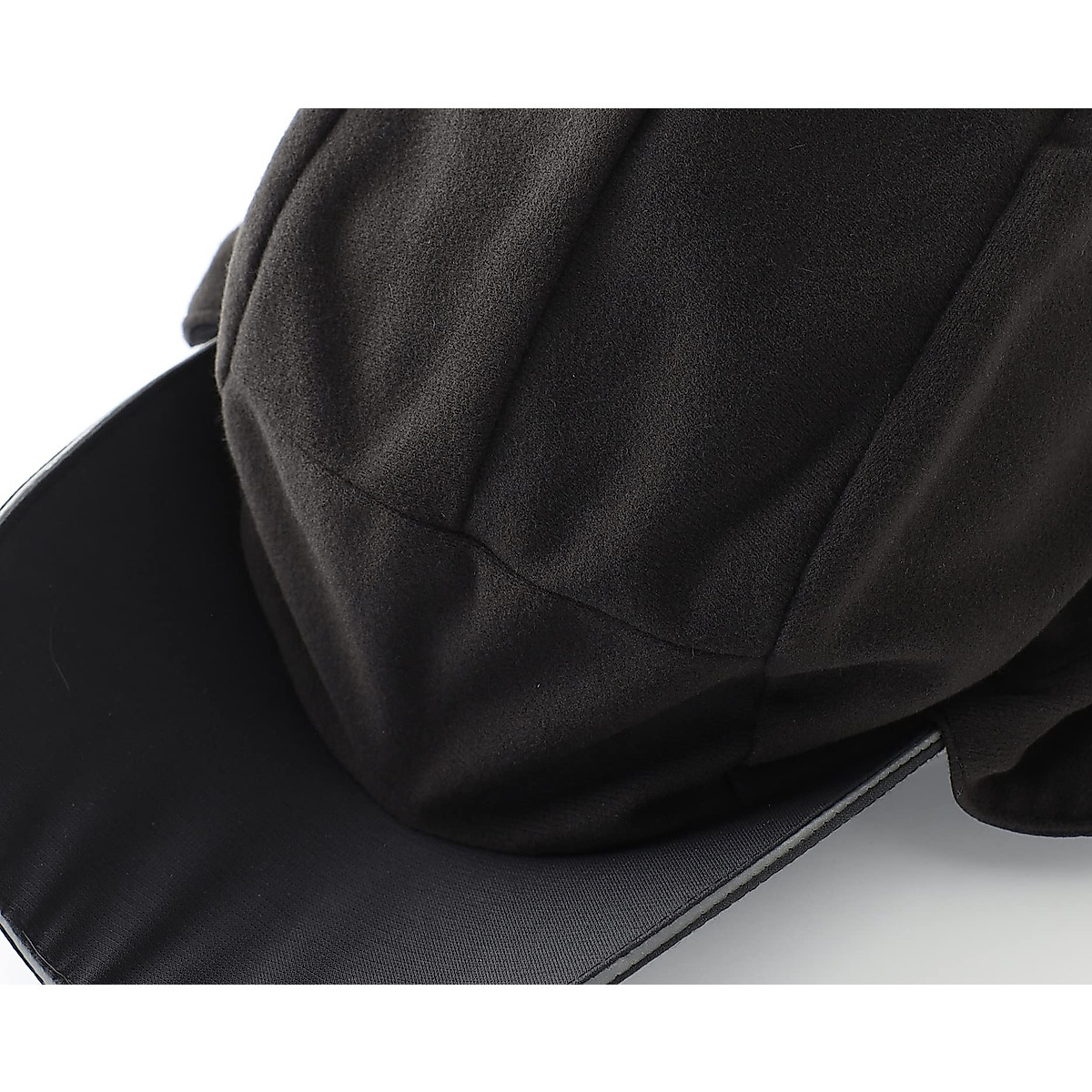 Connectyle Men's Outdoor Winter Earflap Hat Adjustable Water-Resistant Baseball Cap Fleece Lined Warm Dad Hats Black