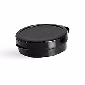 Magnakoys® 1/4oz & 1/2oz Plastic Vial Containers with Hinged Top Lids for Crafts Pills Geocaching (10, Black 1/4 oz)