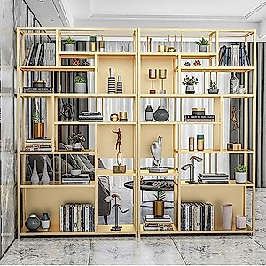 DESONIX Bookshelf Independent Bookshelf Nordic Wrought Iron Bookshelf Shelf Living Room Floor-to-Ceiling Bookcase Multi-Layer Creative Shelf Bookcase Floor Standing Bookcase
