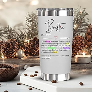Best Friend Birthday Gifts, Friendship Gifts for Women Friends, Friendship Gifts, Bestie, Christmas Gifts for Women, 20 Oz Stainless Steel Tumbler